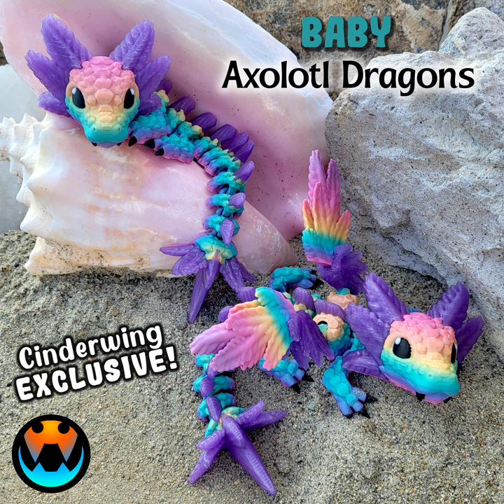 Baby Axolotl Dragon – Two Morrow's Castle